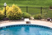 China Strong 5ft Height Steel Tubular Fencing With Flat Top For Backyard for sale