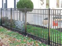 China Strong 5ft Height Steel Tubular Fencing With Flat Top For Backyard for sale