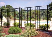 China 3mm Thickness 8foot Width Steel Tubular Fencing For Swimming Pool Security for sale