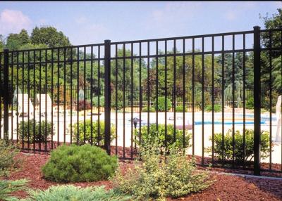 China 3mm Thickness 8foot Width Steel Tubular Fencing For Swimming Pool Security for sale