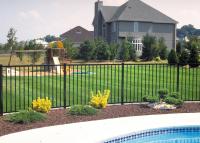 China H7ft Residential Steel Fence Panels , Non Corrosive Steel Picket Fencing for sale