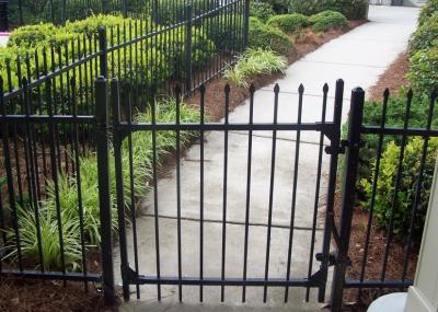 China Spear Top Steel Single Gates , 1.8mx2.4m Fencing Tubular Steel for sale
