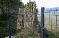 China Anti Rust 1.8 M High Fence , CE Round Post Wire Mesh Security Fence for sale