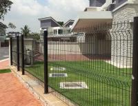 China Anti Rust 1.8 M High Fence , CE Round Post Wire Mesh Security Fence for sale