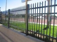 China 2.4m Width By 2.1m High Wrought Iron Steel Fence Security Pipe for sale