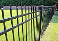 China 1.8 X 2.4m Wrought Iron Look Fence Black Powder Coated Galvanized Bar for sale