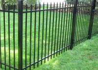 China Garden House School 2.4x2m Steel Wrought Iron Fence Vandal Resistant for sale