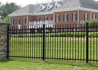 China Corrosion Resistant 72'' High Commercial Wrought Iron Fencing With Black Rod for sale