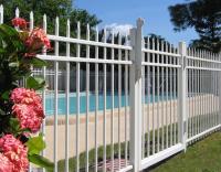 China Ornamental Black Custom Wrought Iron Fence Decorative Metal for sale