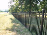 China 2.1x2.4m Powder Coated Ce Passed Wrought Iron Picket Fence For High Security for sale