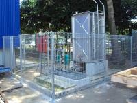 China 3D Triangle Bend Metal 10ft Wide Tower Fencing Rust Resistant For Security for sale