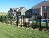 China Durable Steel Bar Wrought Iron Fence 6ft High Prefabricated Ornamental for sale