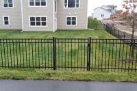 China Durable Steel Bar Wrought Iron Fence 6ft High Prefabricated Ornamental for sale