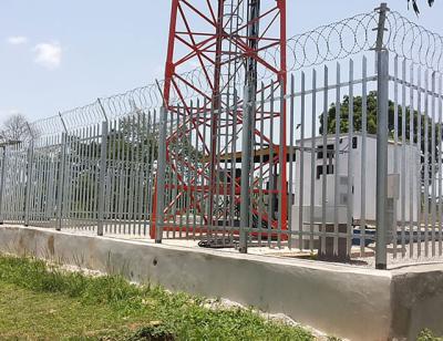 China silver High Security 2.4m Tall Tower Fencing With W Pale for sale