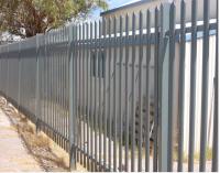China ISO9001 Steel Palisade Fencing , Splayed Top 8 Ft High Privacy Fence for sale