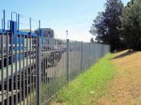 China Rounded 3000mm Height Steel Palisade Fencing For School Playground for sale