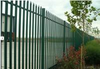 China Rustproof D Section Palisade Fencing , 8ft High Steel Palisade Gates for sale