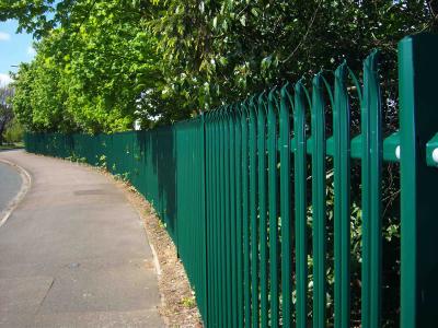 China Rounded 3000mm Height Steel Palisade Fencing For School Playground for sale