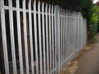 China Rustproof D Section Palisade Fencing , 8ft High Steel Palisade Gates for sale