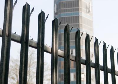 China CE Black 1.2 Metres Steel Palisade Fencing With Triple Pointed Top for sale