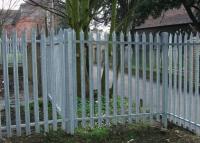 China Rustproof D Section Palisade Fencing , 8ft High Steel Palisade Gates for sale