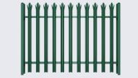China ISO9001 Steel Palisade Fencing , Splayed Top 8 Ft High Privacy Fence for sale