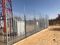 China Steel Galvanized 1.5m Height Tower Fencing With Angle Pale for sale