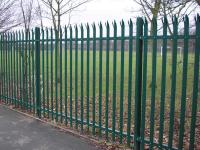 China H5m Commercial Steel Fencing , Rustproof Steel Perimeter Fence for sale