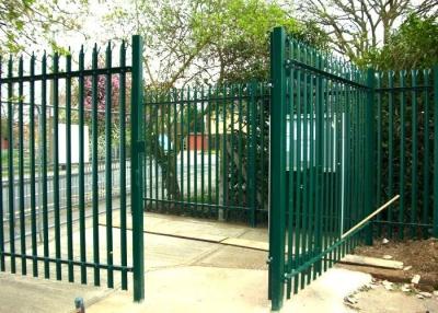 China Steel Powder Coated Palisade Fencing , 3mm 7 Ft High Fence Panels for sale