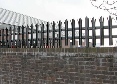 China D Section Steel Palisade Fencing , RAL9016 4ft Palisade Fencing for sale