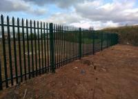 China Powder Coated 2100mm Steel Palisade Fencing For Commercial Properties for sale