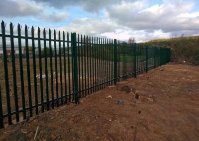 China Powder Coated 2100mm Steel Palisade Fencing For Commercial Properties for sale