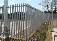 China Single Pointed 2.4m Galvanised Steel Palisade Fencing For Security for sale