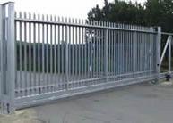 China 3m Steel Palisade Fencing , 12m Length Palisade Sliding Gate for sale