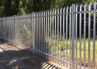 China Notched 6ft Steel Palisade Fencing Galvanized With W Section for sale