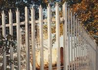 China Notched 6ft Steel Palisade Fencing Galvanized With W Section for sale