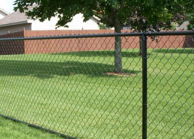 China Black 2 Meters Height Steel Chain Link Fencing With Electric Galvanized for sale