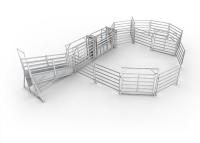 China 30-40 Head 50x50 High Visibility Livestock Cattle Yard Panels for sale
