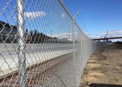 China Safety Residential Closed Edge Steel Chain Link Fencing 8ft High for sale