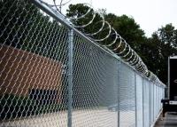China Safety Residential Closed Edge Steel Chain Link Fencing 8ft High for sale