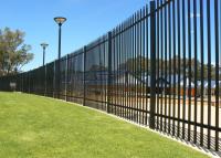 China Spear Top Garrison Fencing Panels 1800mm X 2400mm Stain Black Powder for sale