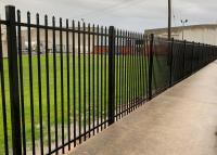 China Metal Wrought Iron Garrison Fence Panels Press Top Galvanized 1.8m Height for sale