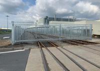 China Hot Dip Galvanised Palisade Steel Fence W Profile Triple Pointed Top Security for sale