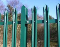 China Garden Steel Palisade Fencing Hot Dipped Galvanized With Post for sale