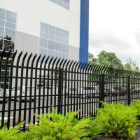 China Garden Steel Palisade Fencing Hot Dipped Galvanized With Post for sale