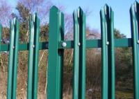 China Black Color Powder Coated 1.8m Steel Palisade Fencing W & D Section Curving Security for sale