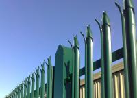 China W Section Steel Palisade Fencing Powder Coating Green 8ft Security for sale