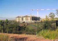 China Powder Coated 1.8m High Steel Palisade Fencing With Double Gate for sale
