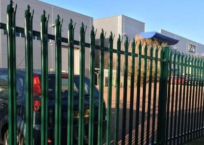 China Green Color 2.4m High Steel Palisade Fencing W Section Easily Assembled for sale