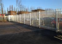 China 3 Rail Triple Pointed Steel Palisade Fencing Include Fixing for sale